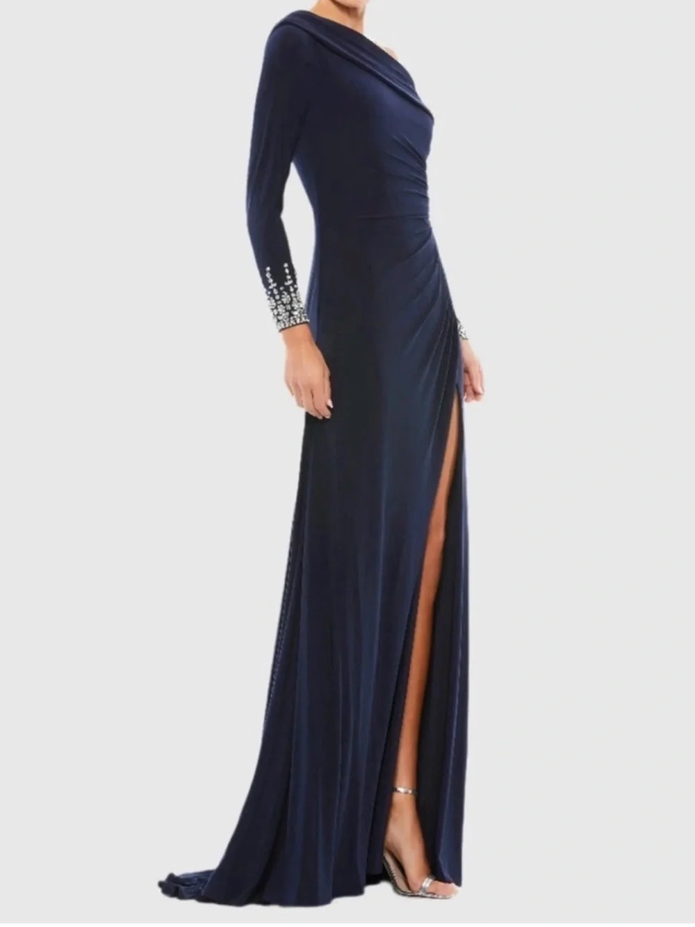 Mac Duggal | Dresses | Nwt Navy Mac Duggal Jersey Stone Cuff Drop ...